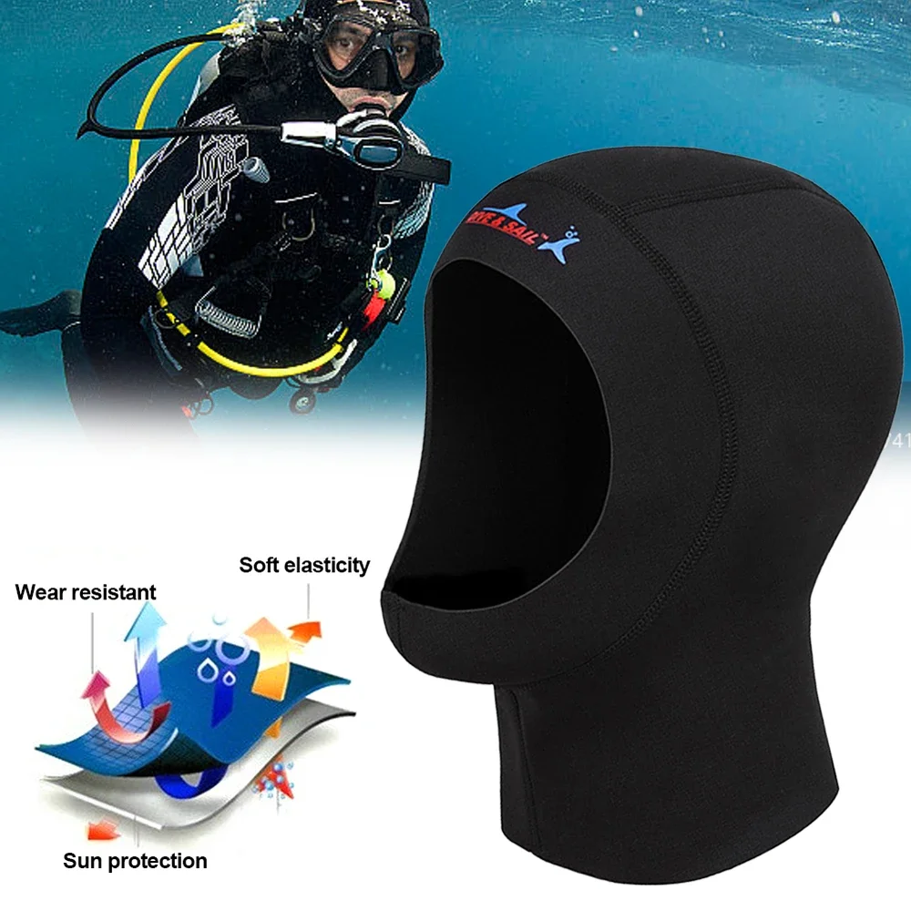 1mm-New-Scuba-Diving-Cap-Neoprene-Protect-Hair-Swimming-Hat-With ...
