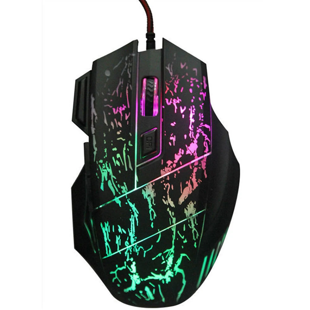 Usb wired gaming mouse 2400dpi ajustável 7 botões colorido profissional gamer ratos ergonômico ...