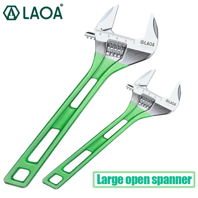 LAOA-Large-Open-Adjustable-Spanner-Light-Weight-Wrench-Tools-Household ...