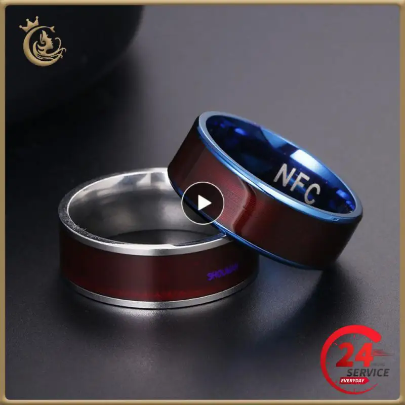 Fashion-Men-s-Wear-NFC-Smart-Ring-Stainless-Steel-Pay-Finger-Digital ...