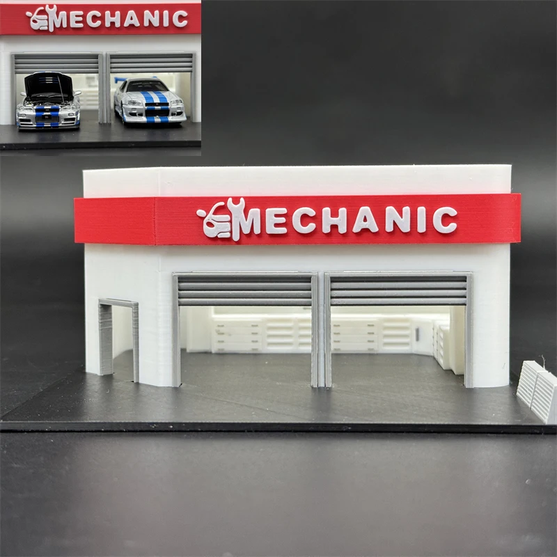 Creative 1/64 Scale Mechanic Diecast Garage Diorama Fun DIY Micro ...