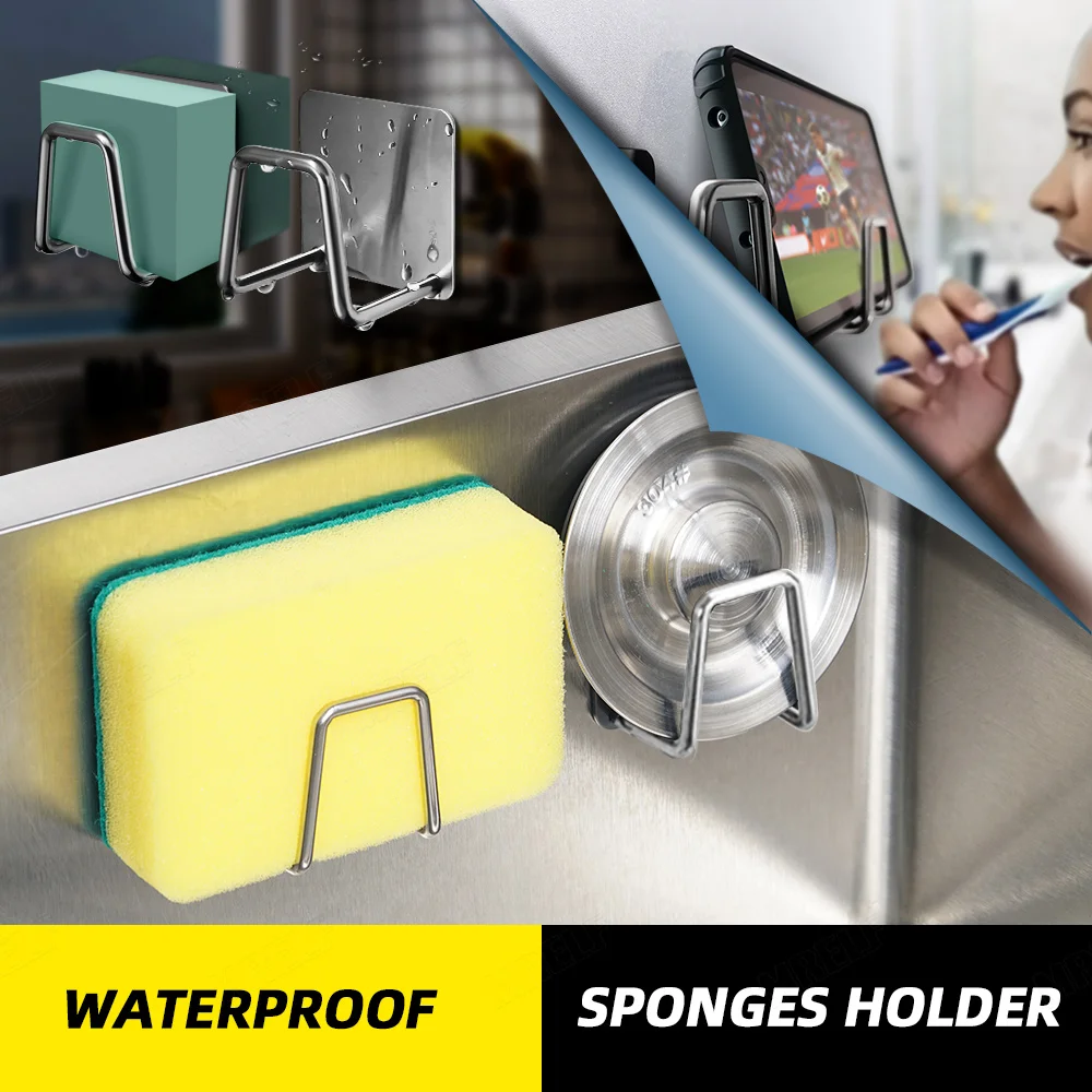 Kitchen-Storage-Kitchen-Organizer-Sink-Steel-Self-Holder-Sponges ...
