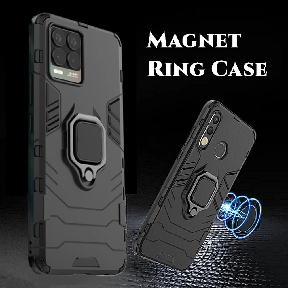 Magnetic Shockproof Armor Case Cover for Realme C30 or C30S (Red)