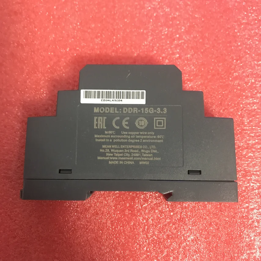 MEAN WELL DDR-15G/L Series DC3.3V 5V 12V 15V 24V 15W DIN Rail Type DC-DC Converter Wireless ...