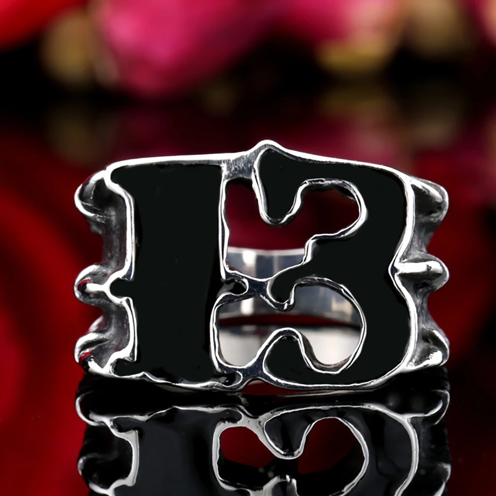 Fashion-Punk-Stainless-Steel-Number-13-Rings-For-Men-Women-Hip-Hop ...
