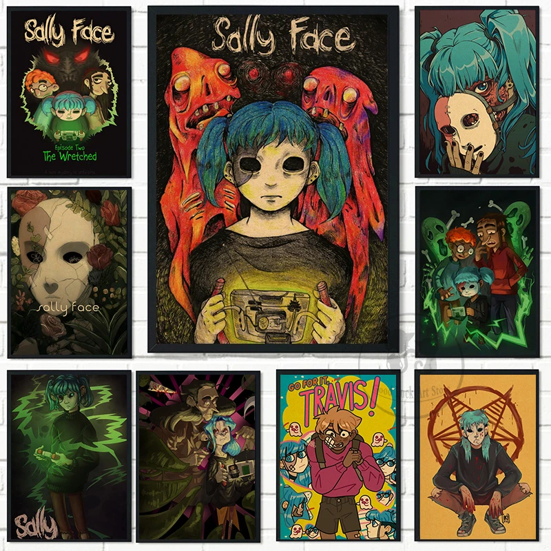 Sally Face Posters And Prints Horror Suspense Game Canvas Painting Wall ...
