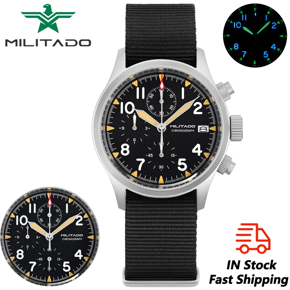 Militado-ML1868KF-Quartz-Watch-VK67-Chronograph-Movement-Luminous ...