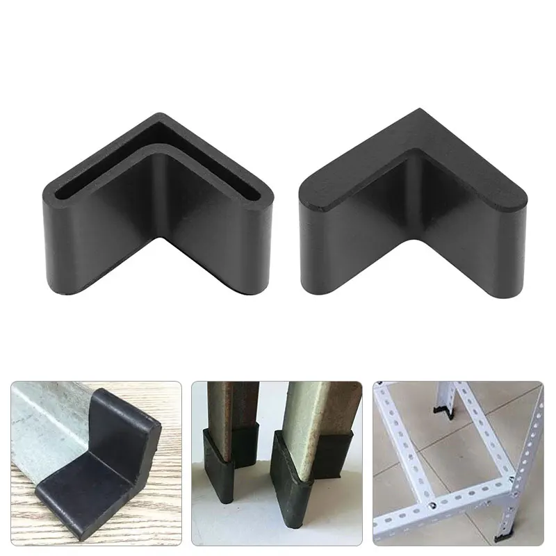 L-shaped Rubber Foot Cover Triangle Angle Iron Foot Pad Non-slip Shelf ...