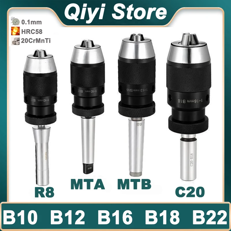 MT2 MT3 MT4 MT5 R8 C10 C12 C16 C20 B10 B12 B16 B18 B22 Morse Drill Chuck Lathe CNC drill machine ...