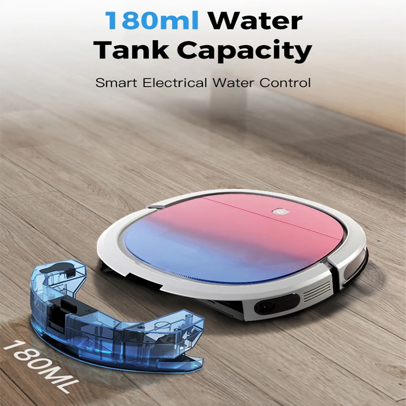 New Smart Robot Vacuum Cleaner Wifi App control,180ml Water Tank Home ...
