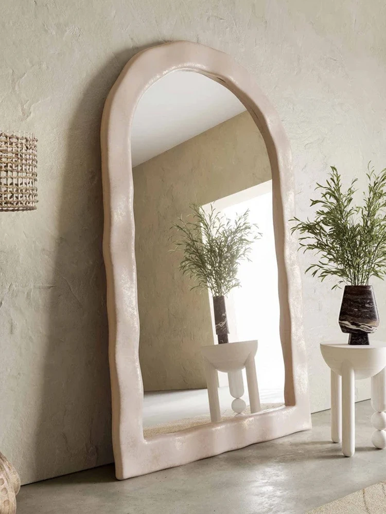 French Luxury Full-length Mirror Creative Undulating Frame Mirror ...