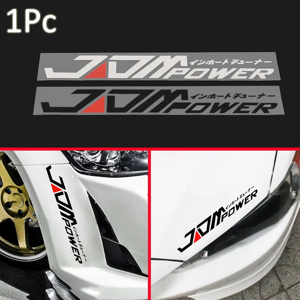 28cm-x-4cm-Black-White-Waterproof-JDM-Automobile-Decoration-Car-Sticker ...