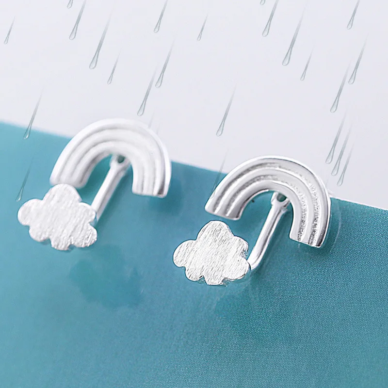 925-Sterling-Silver-Weather-Cloud-Stud-Earrings-For-Women-Gift ...