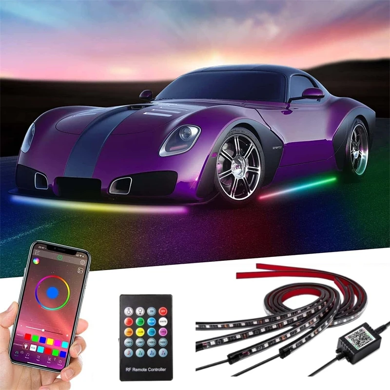 Car-Underbody-Light-Kit-Flexible-LED-Neon-Strip-Light-APP-Control ...