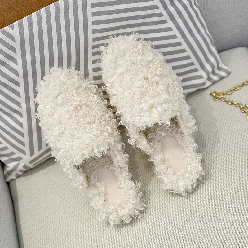 women-s-winter-plush-slippers-Fashion-round-head-design-flat-shoes ...