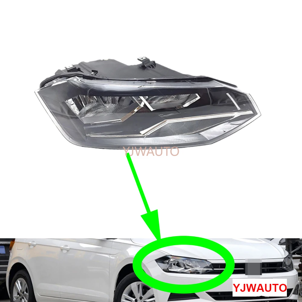 For-VW-Polo-2018-2019-Car-Headlight-Assembly-Headlamp-with-Day-Running ...