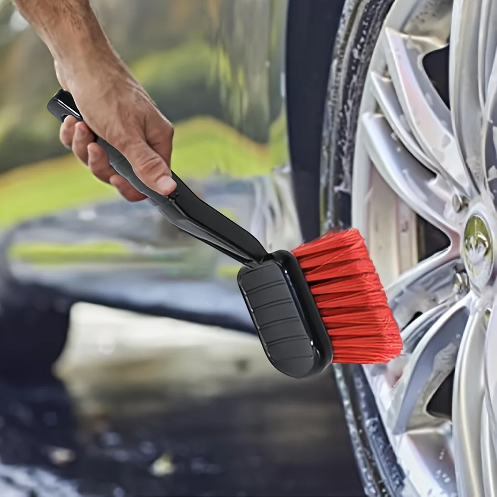 1Pc Soft Bristle Car Wash Brush - Long Handle Tire & Body Cleaning Tool ...