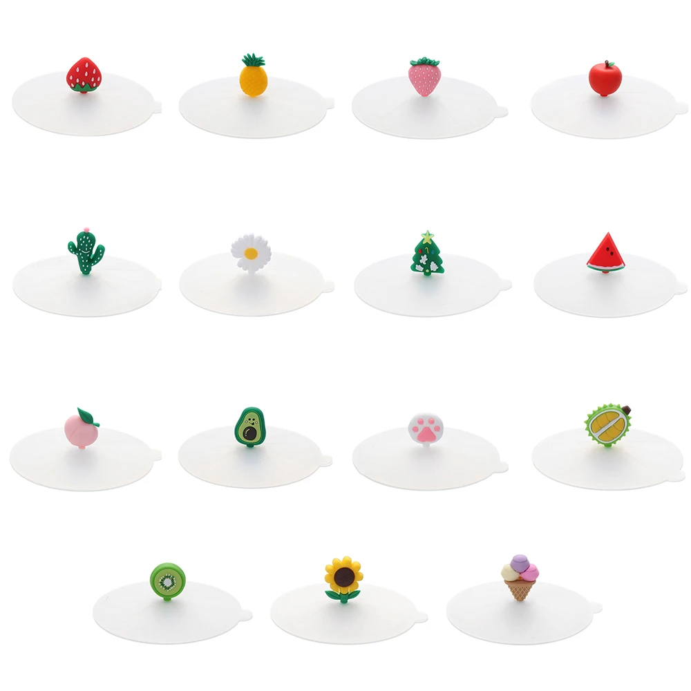 Transparent-Reusable-Silicone-Cup-Cover-Cute-Seal-Suction-Cup-Cover ...