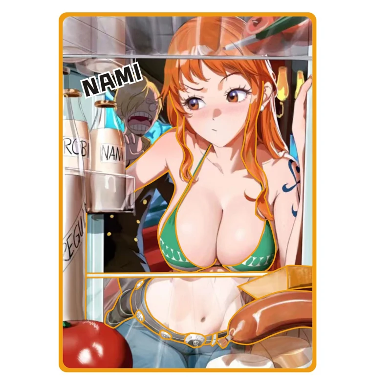 Cartas de One Piece Metal Lufei Boa Hancock Ace Nami Carta inglesa Charizard Sauron Colección ...