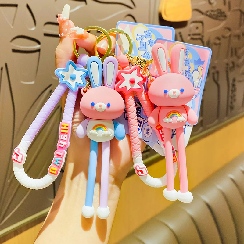 Key Chains Bags Rabbit | Rainbow Rabbits Keychains | Accessory Rabbit ...