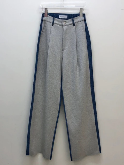 Hit Color Jeans Women High Waist Gradient Color Blue Denim Pants Female ...