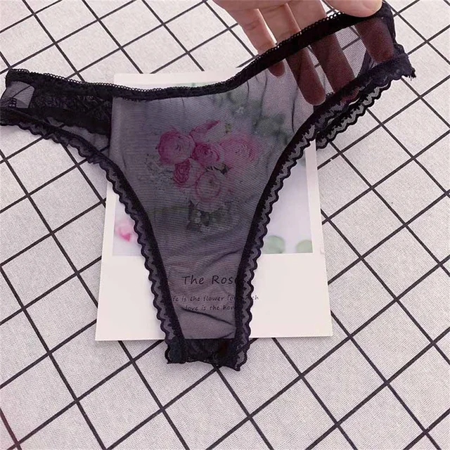 1-2 pcs Full Transparent Women Thong Lingerie Lace G String Underwear ...