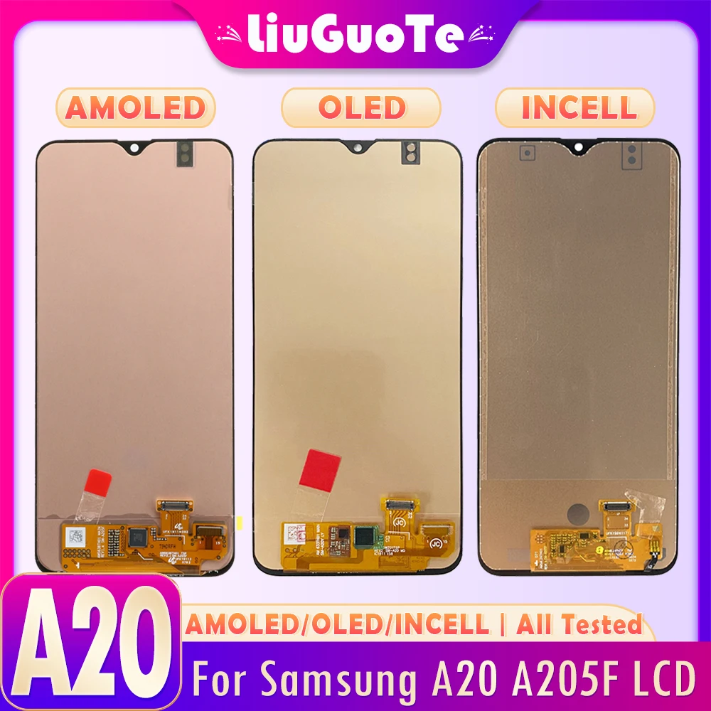 A20-Display-AMOLED-For-Samsung-A205-DS-A205F-A205FD-A205A-Display-Touch ...