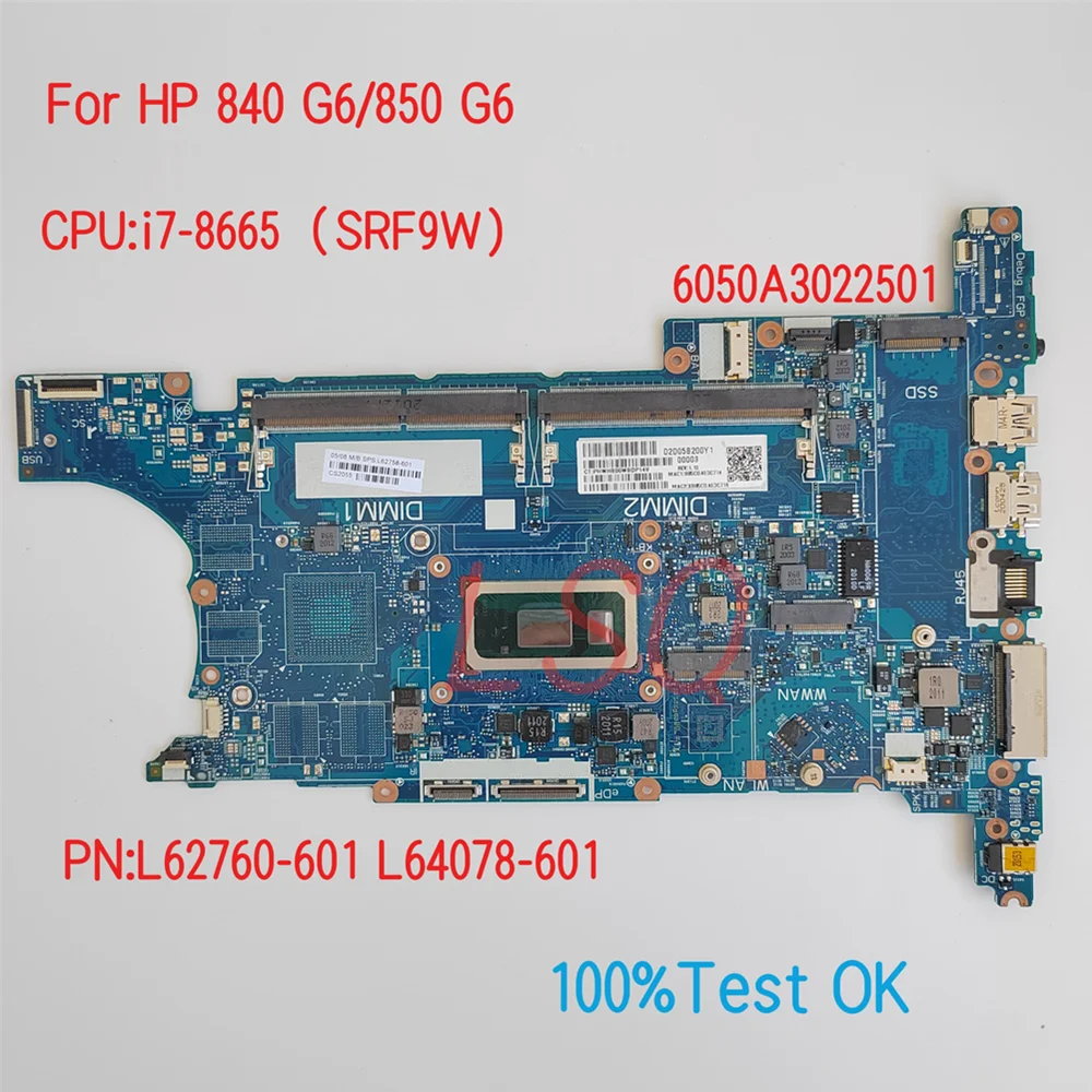 6050A3022501-For-HP-ProBook-840-G6-850-G6-Laptop-Motherboard-With-CPU ...