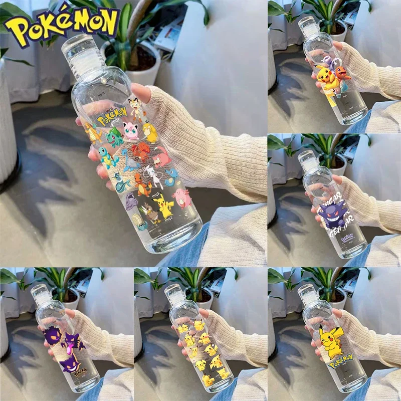 500ML-Pokemon-Pikachu-Water-Bottle-with-Time-Marker-Cover-for-Water ...