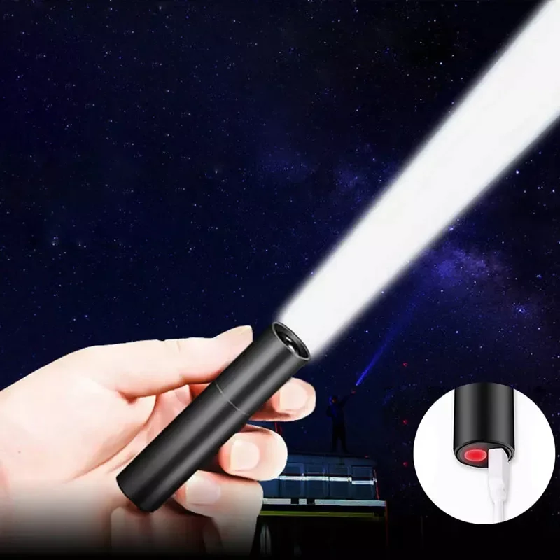 Mini lanterna led recarregável multi purpose de longo alcance portátil ...