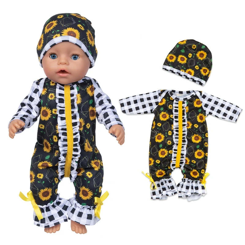 Doll Jacket For 43cm Born Baby Doll Clothes Black Pu Leather Doll Coat ...