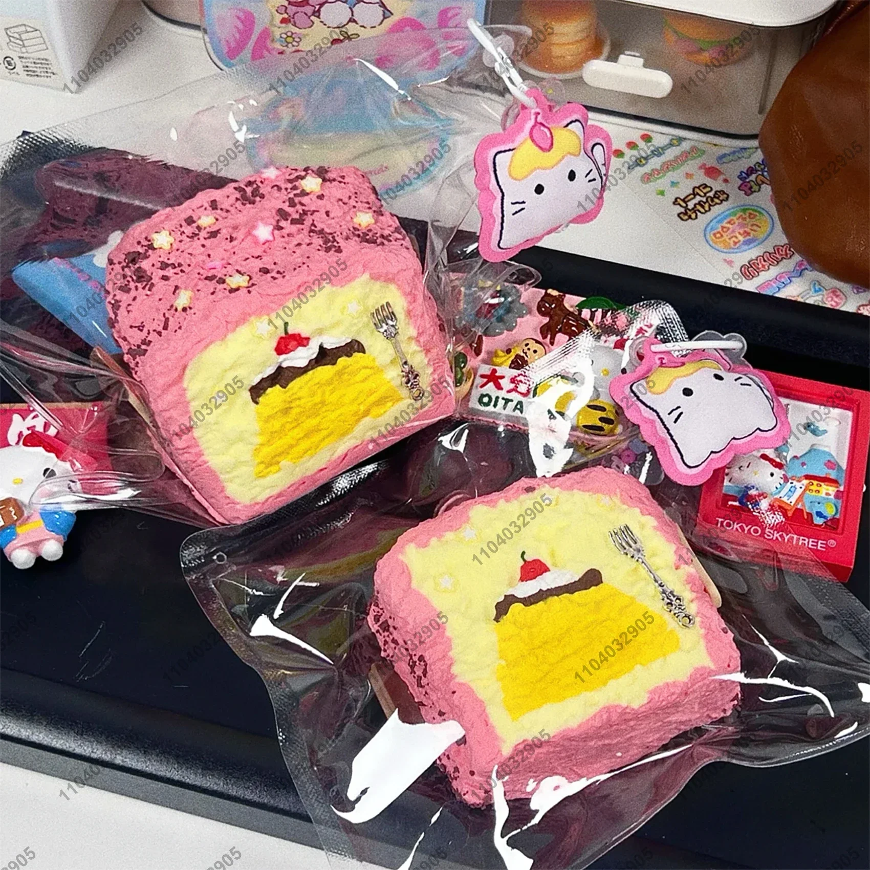 Pudding-Toast-Taba-Squishy-Silicone-Cartoon-Hand-Painted-Toast-Bread ...