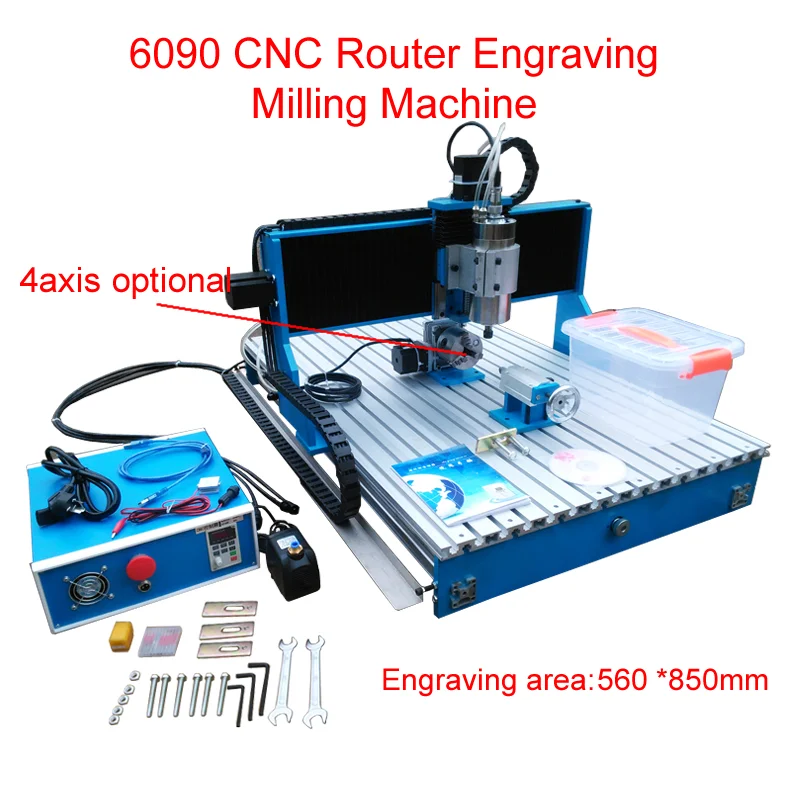 6090L-1-5KW-2-2KW-Linear-Guide-Rail-CNC-Router-Engraving-Drilling-and ...