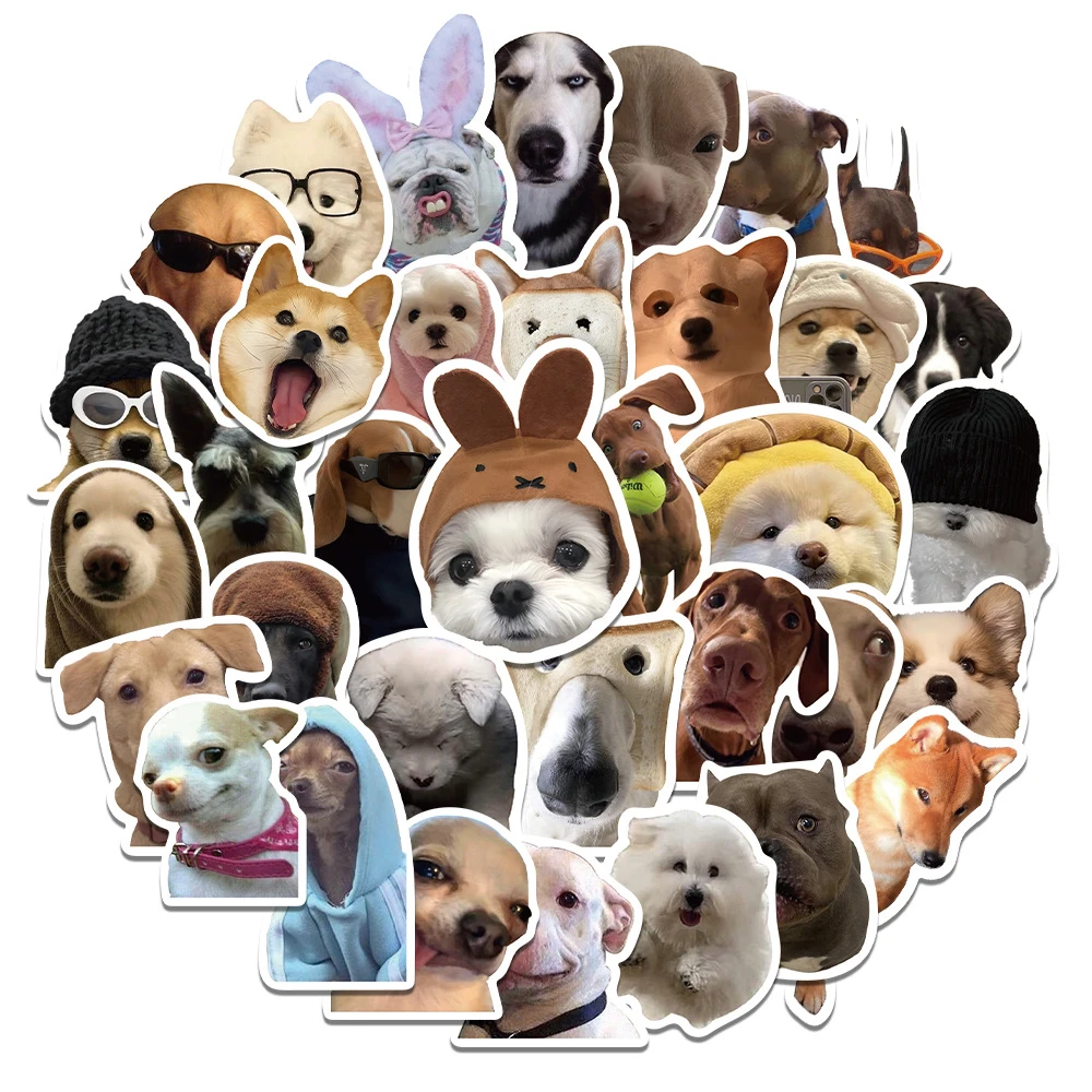 10/20/50pcs Funny Meme Dogs Stickers Laptop Scrapbook Notebook Phone ...