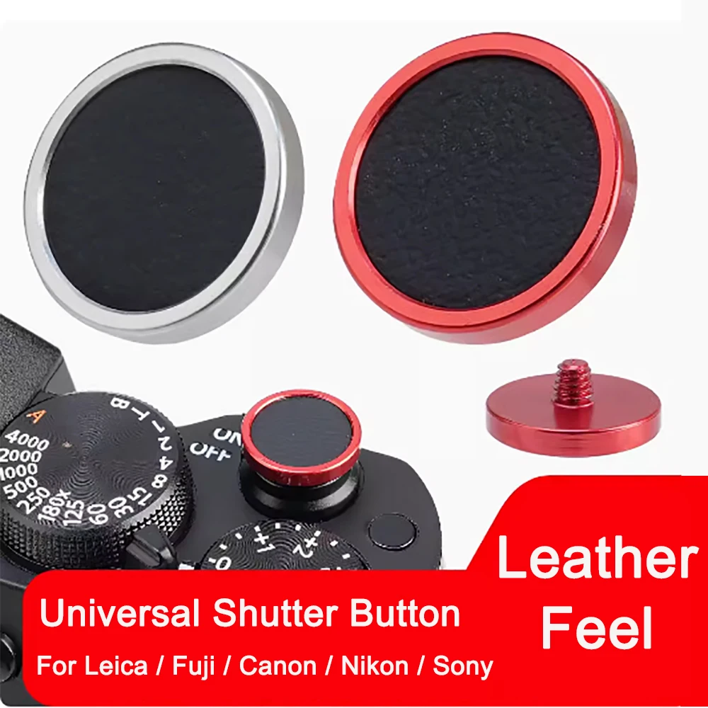 FOTGA Brass+Leather Camera Shutter Release Button For Leica M1/M2/M3/M4 ...