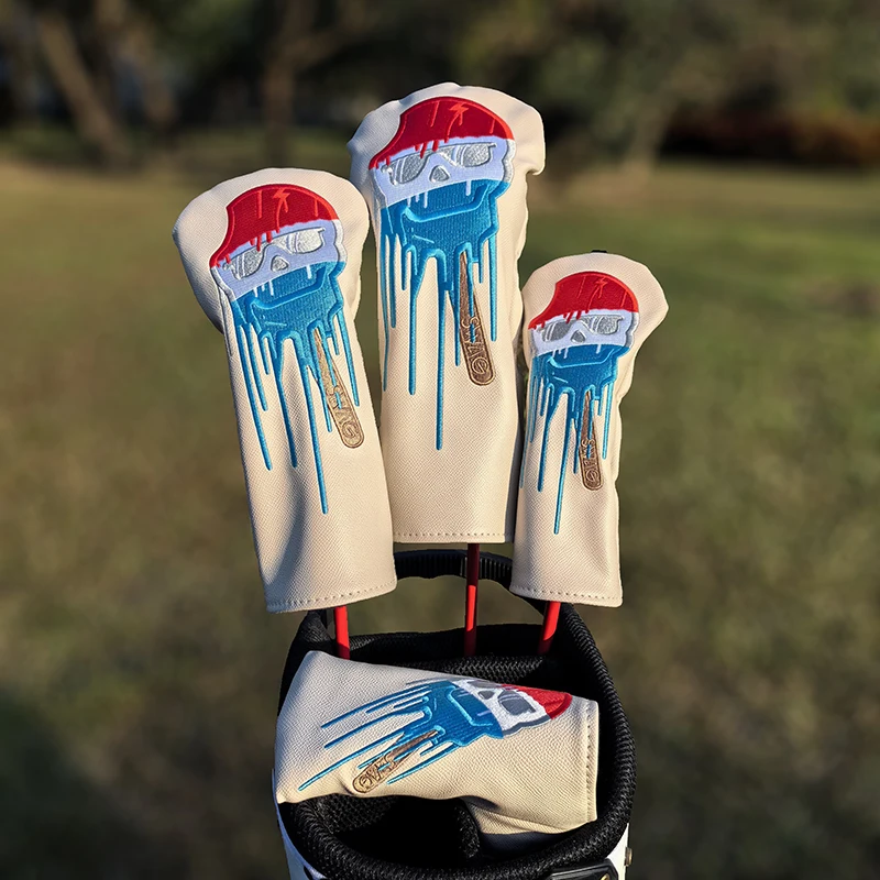 SKULL-Golf-Woods-Headcovers-Covers-For-Driver-Fairway-Putter-135H-Clubs ...