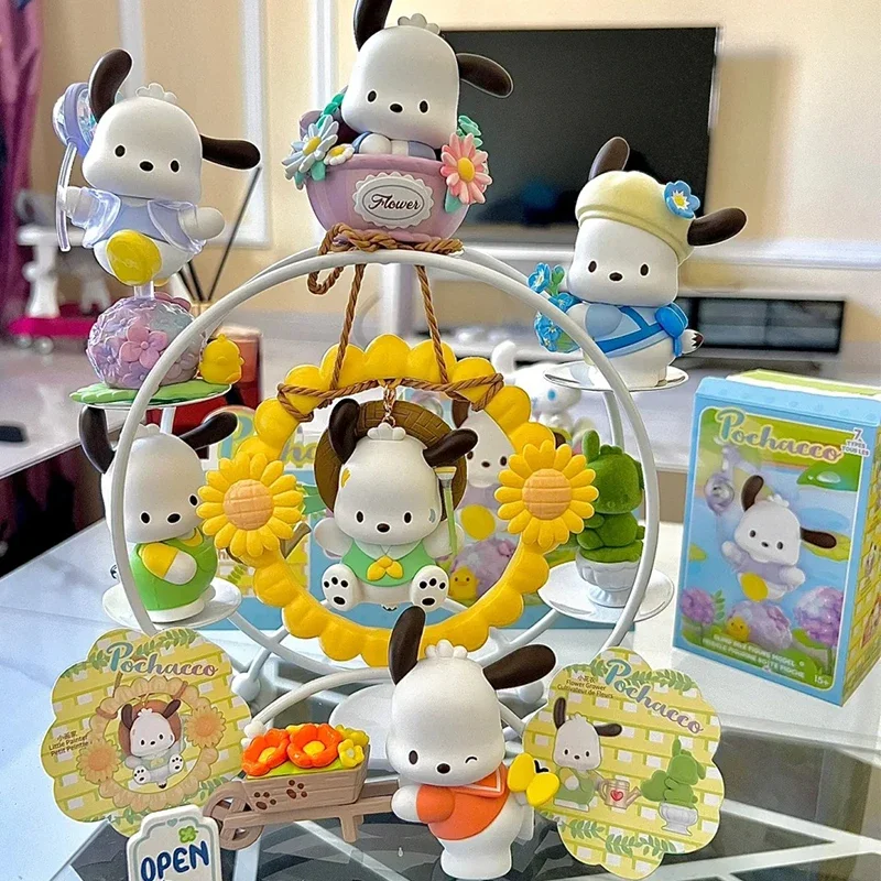 Cute-Anime-Miniso-Pochacco-Flowers-And-The-Youth-Series-Figure-Blind ...
