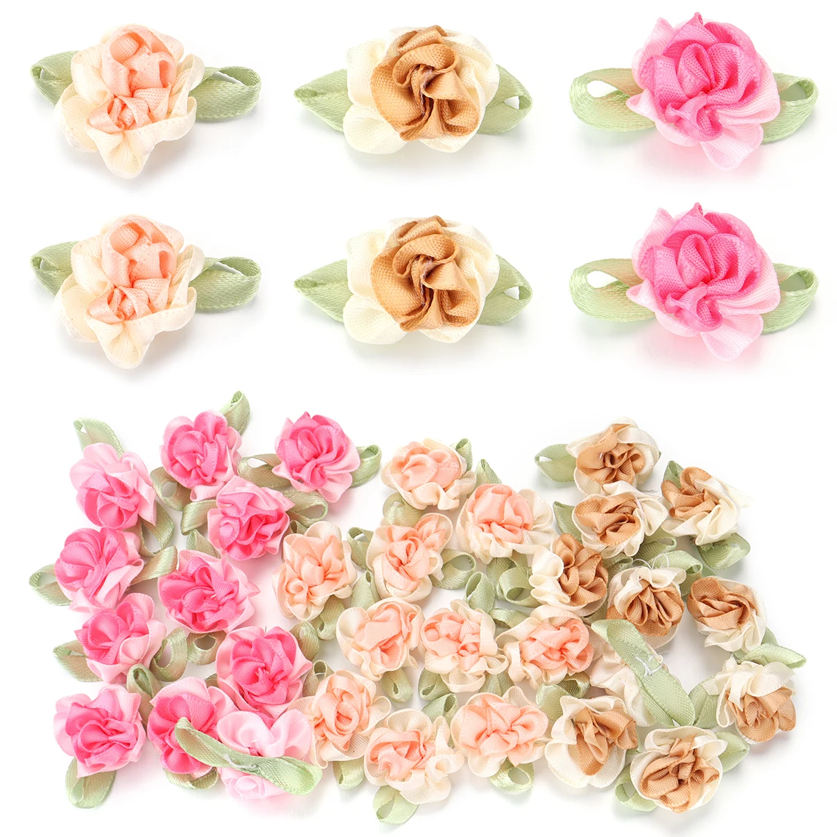 10Pcs Mini Rose Artificial Flowers Heads 2cm Buds Fabric Flower Wedding ...