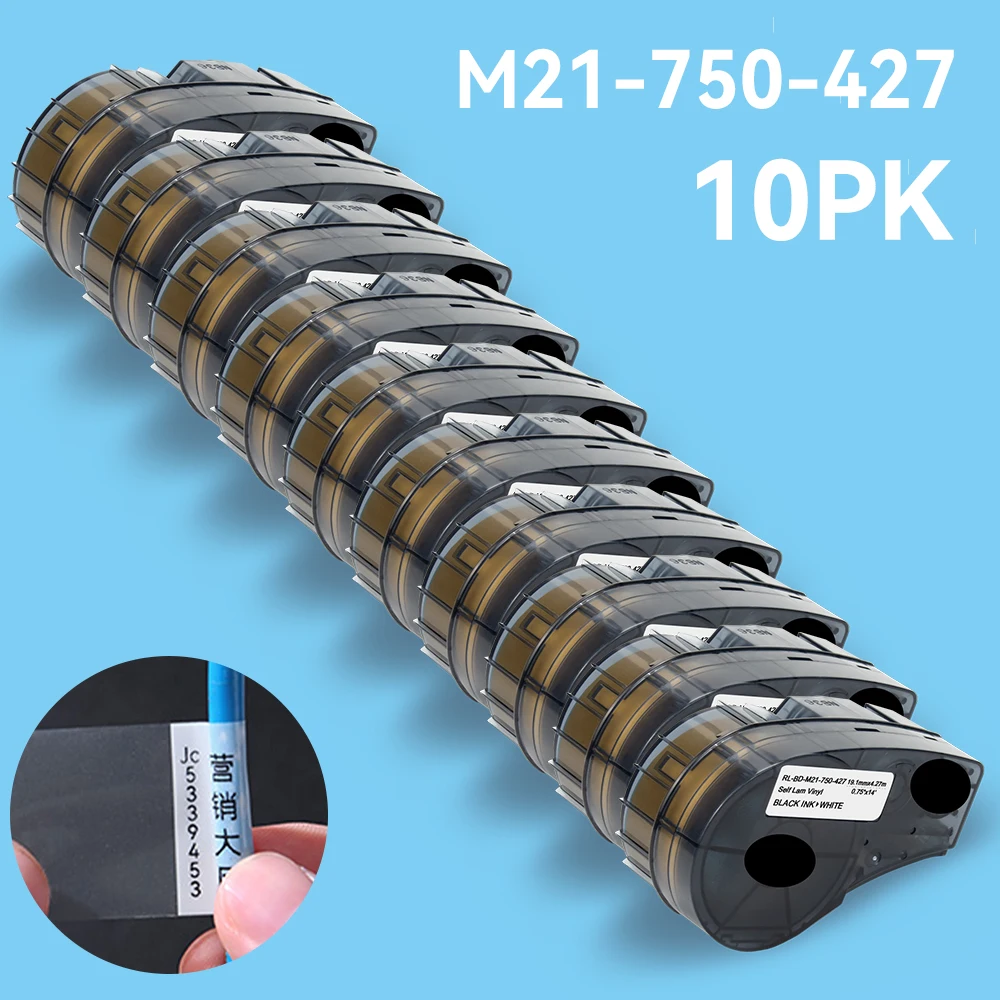 5-10PK-Compatible-M21-750-427-Vinyl-Label-Tape-M21-750-427-M21-1500-427 ...