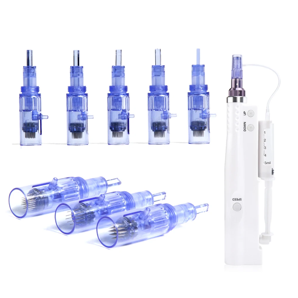 9 12 24 36 42 Nano Hydra Needle Derma Stamp Facial Meso Injector Gun ...