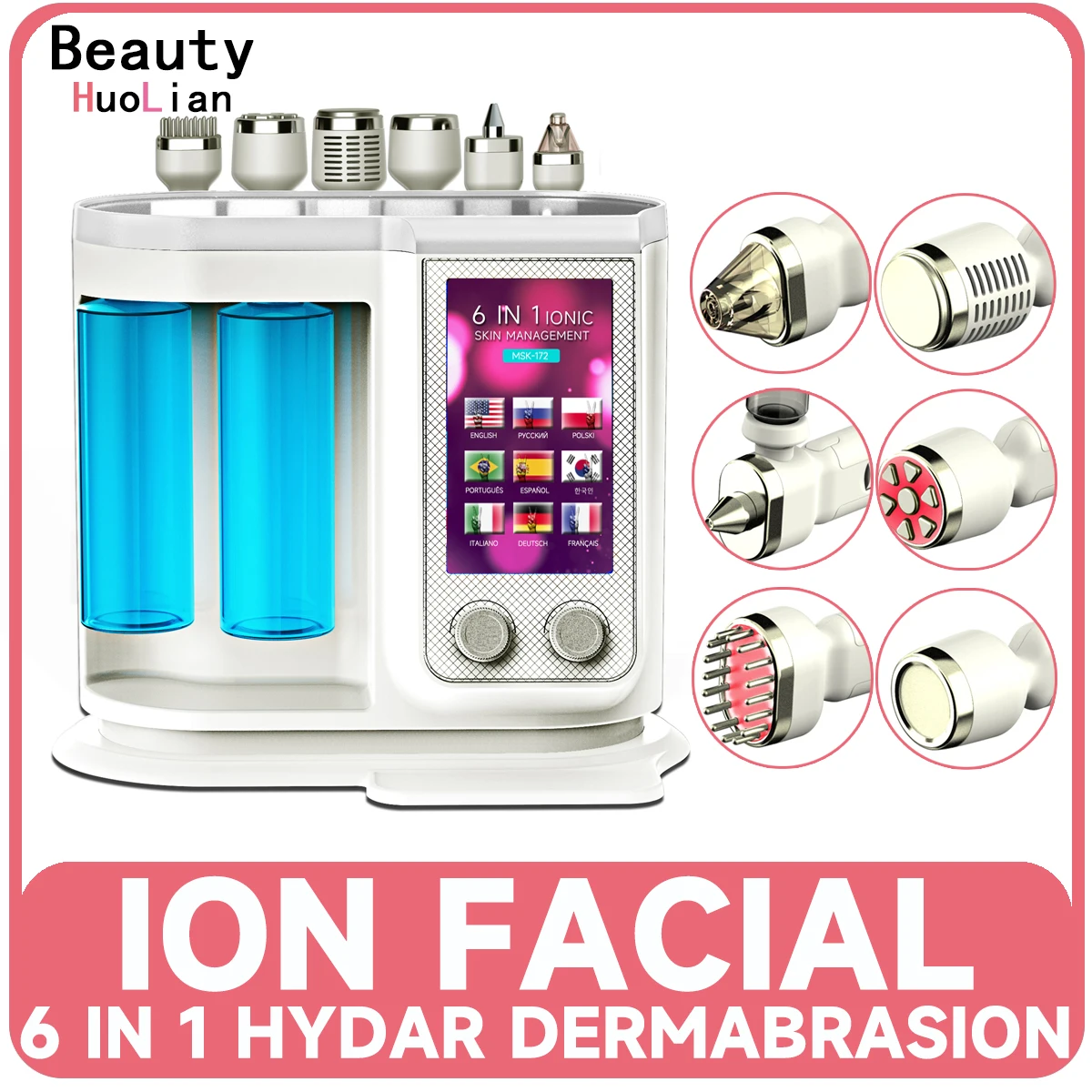 New 6 in 1 Facial Oxygen Jet Peel Hydro Dermabrasion Pore Shrink Skin ...