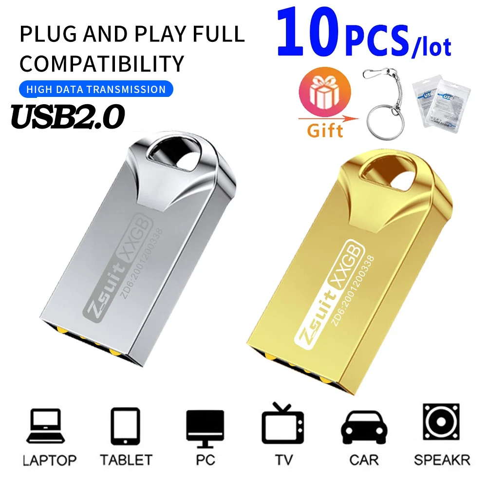10pcs-Waterproof-Metal-USB-Flash-Drive-64gb-Pendrive-Flash-Disk-128gb ...