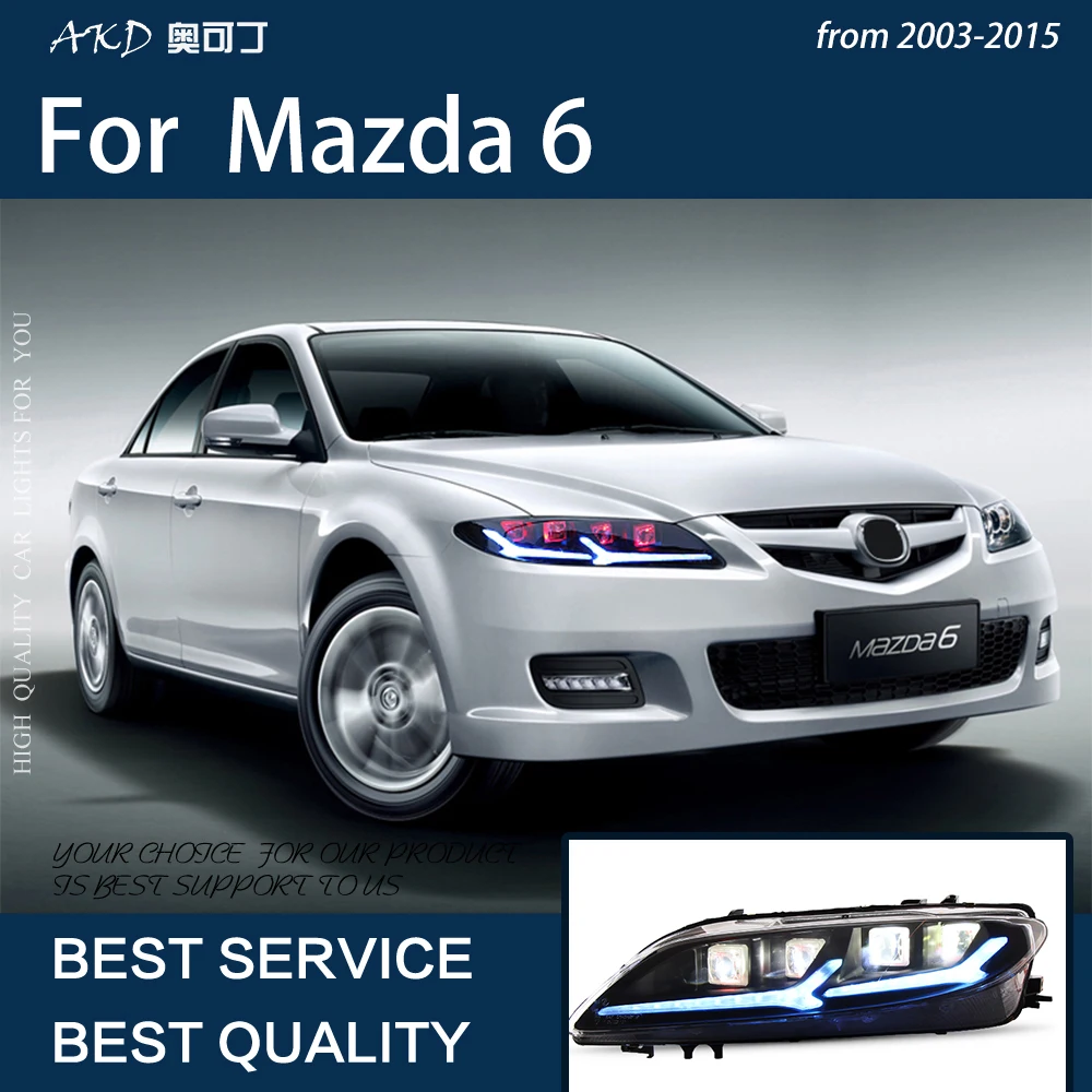 Car-Lights-for-Mazda-6-2003-2015-M6-LED-Headlights-Assembly-Upgrade ...