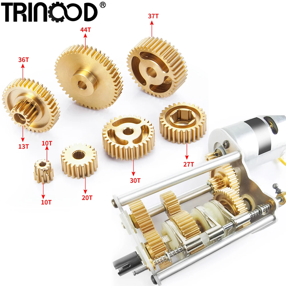 TRINOOD Gearbox Bevel Motor Gear Synchronizer Set for 1/14 Tamiya Truck ...
