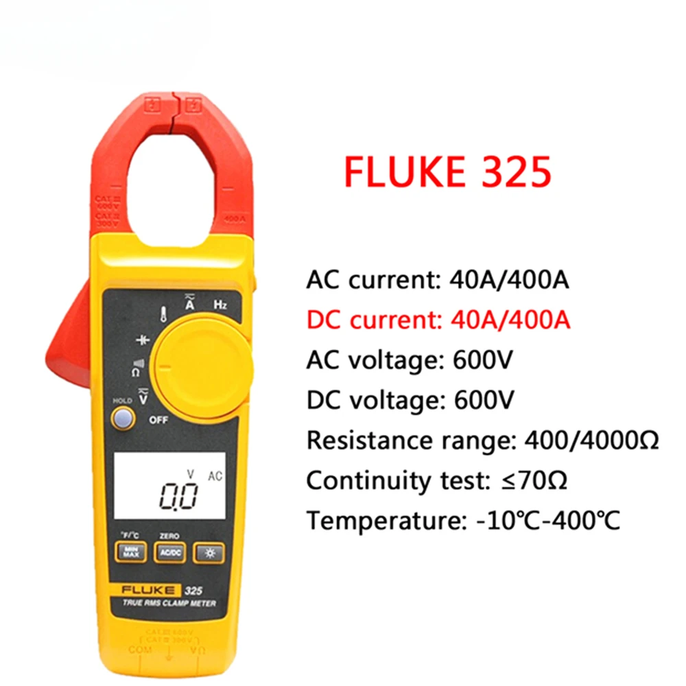 Fluke-325-True-RMS-Clamp-Meter-AC-DC-Current-and-Voltage-Tester ...