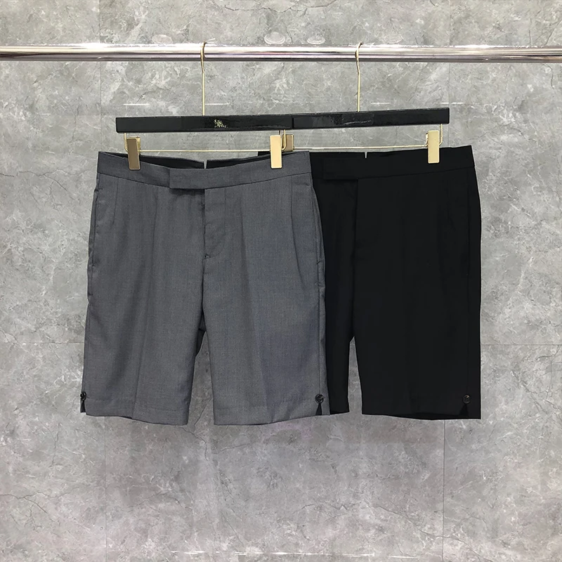 Tb Thom 남성용 캐주얼 수트 반바지 럭셔리 브랜드 커프스 밑단 스트라이프 디자인 유명 트렌드 비즈니스 수트 반바지 고품질 Aliexpress