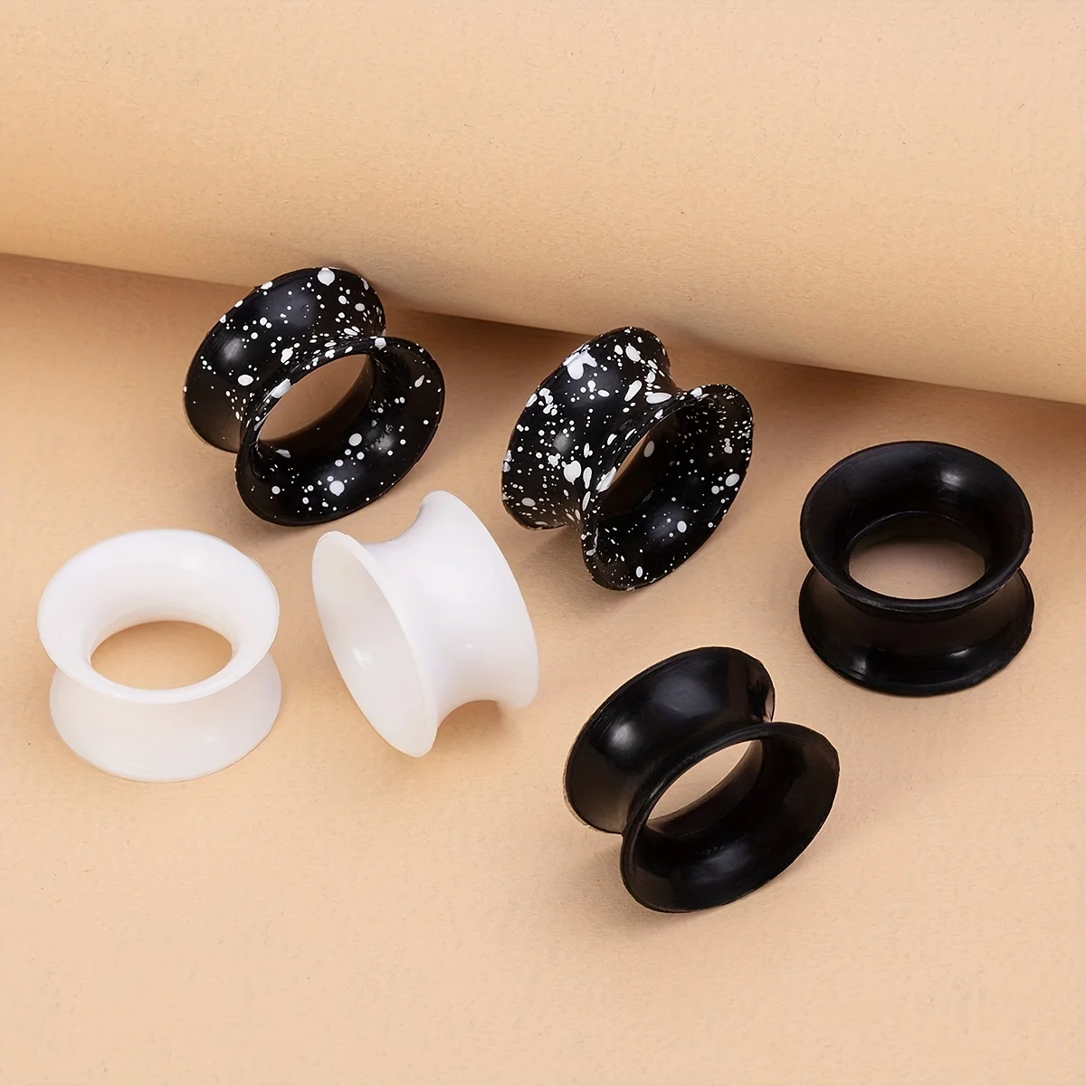 2pcs-3mm-22mm-Silicone-Flexible-Double-Flared-Flesh-Tunnel-Soft-Ear ...