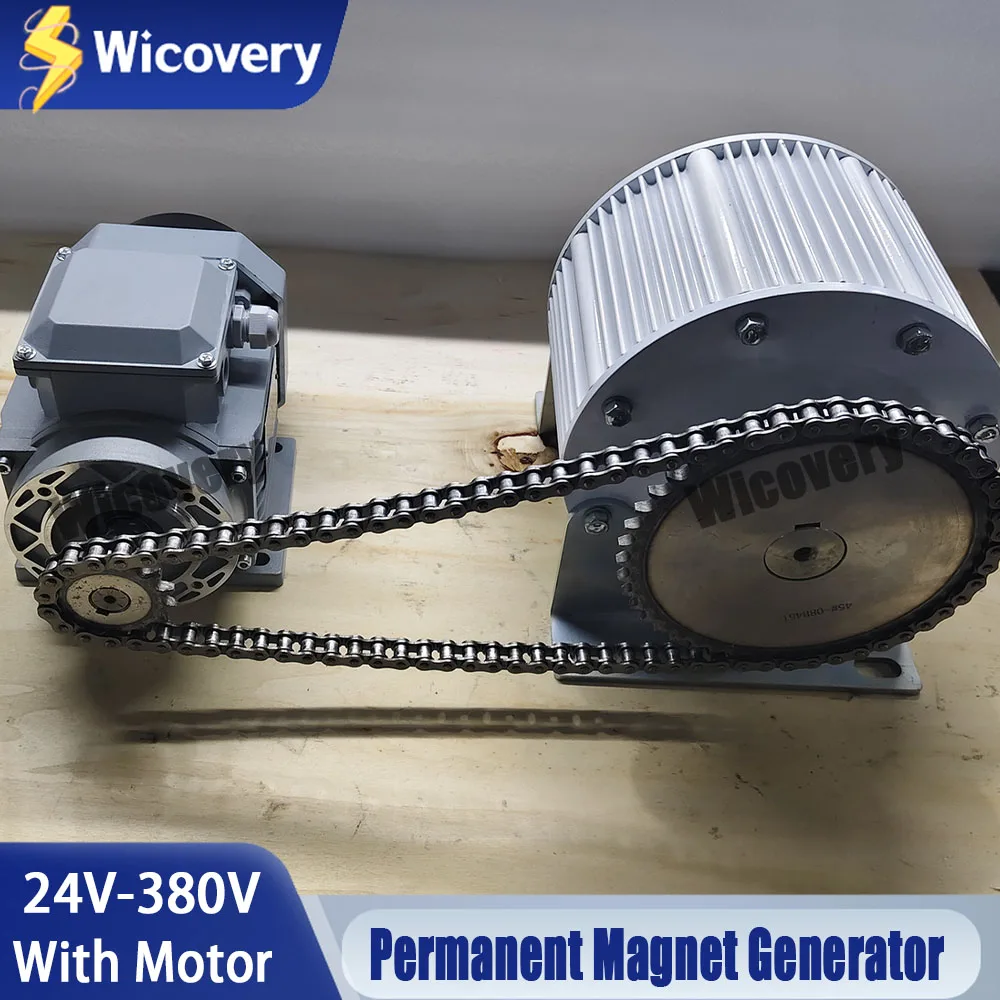 10KW 20KW Low Speed Permanent Magnet Generator 220V 380V Three-phase AC ...