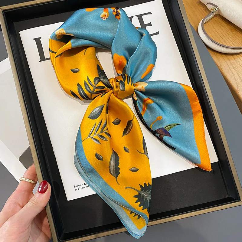 Echarpe,Foulard 100% soie naturelle pour femmes, petit foulard carré ...