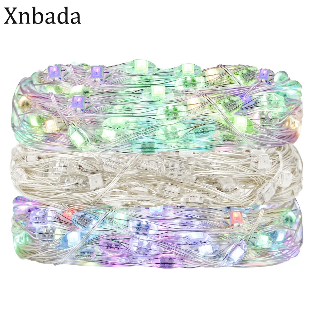 SK6812 SK6809 LED String Christmas Lights Copper Wire WS2812B RGB Led ...